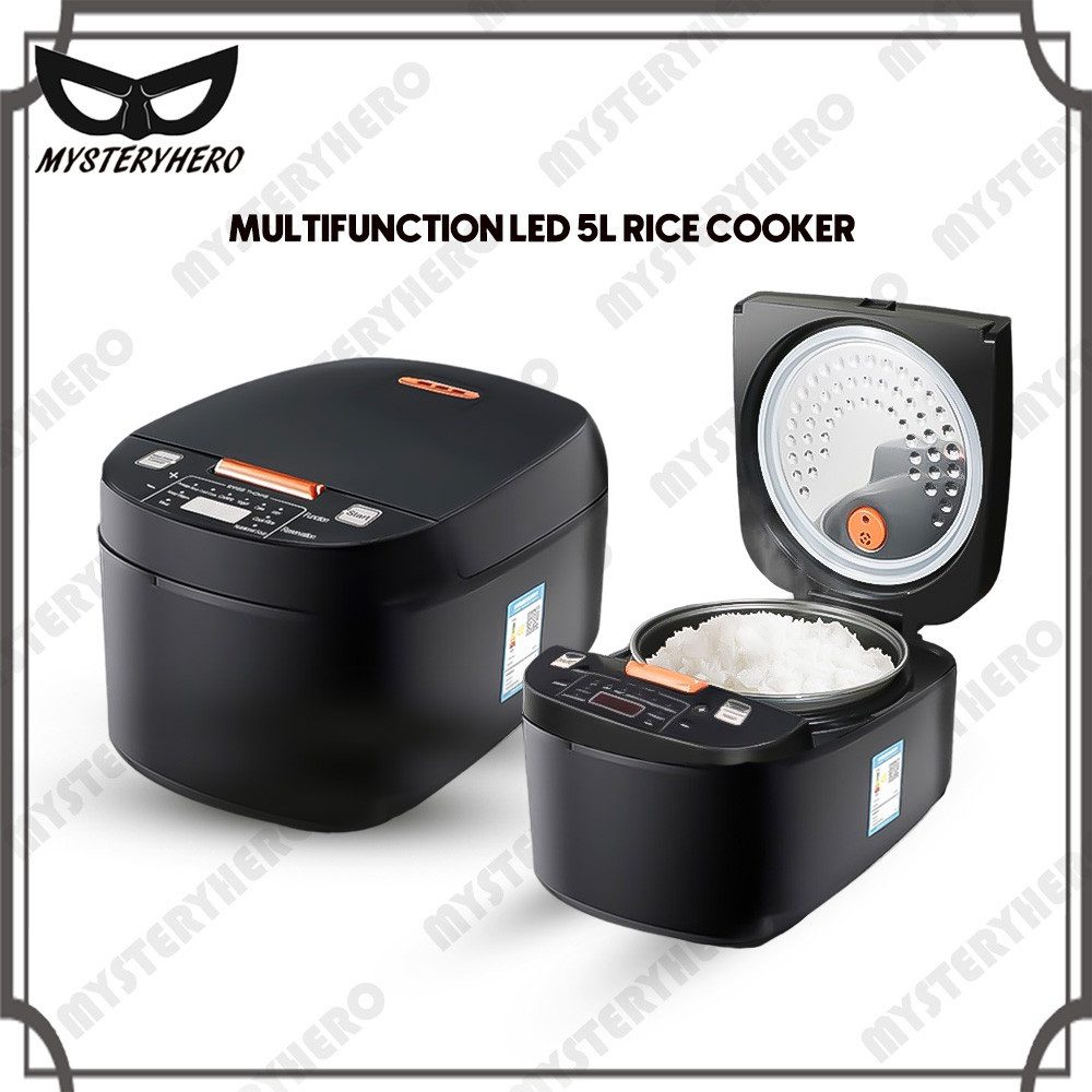 MysteryHero Digital Rice Cooker 5L Multifunction Smart Screen Periuk Nasi Elektrik Non-Stick Pot ...