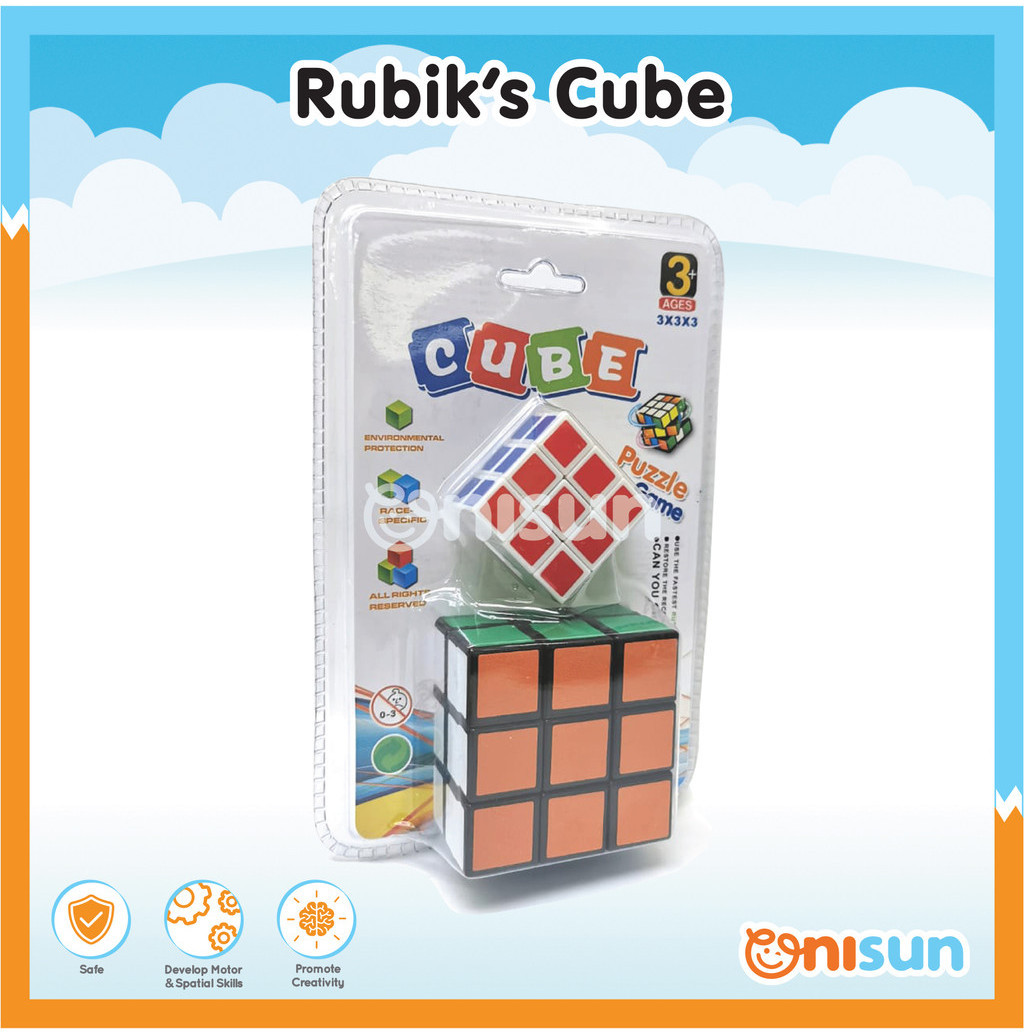 Kids Fun and Smooth Rotation 2pcs 3x3 Magic Rubic Cube for Children ...
