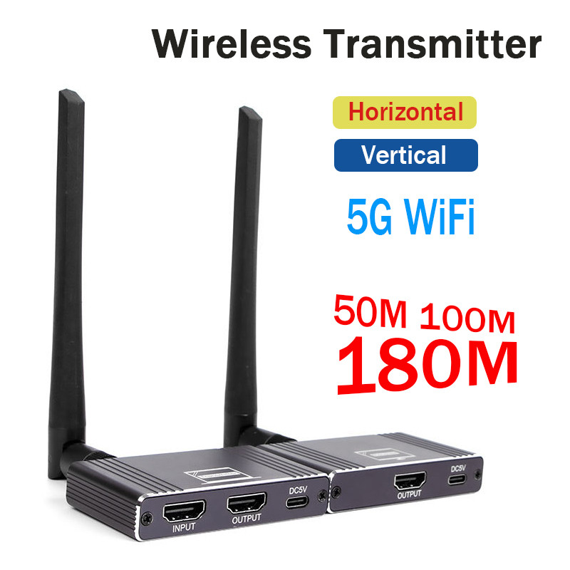 Wireless HDMI Transmitter and Receiver 1080P 50M 100M 180M 2.4G/5G HDMI ...