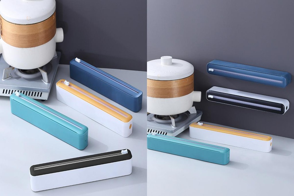 ARI Plastic Wrap Cutter with Slide Cutter Food Wrap Dispenser ...
