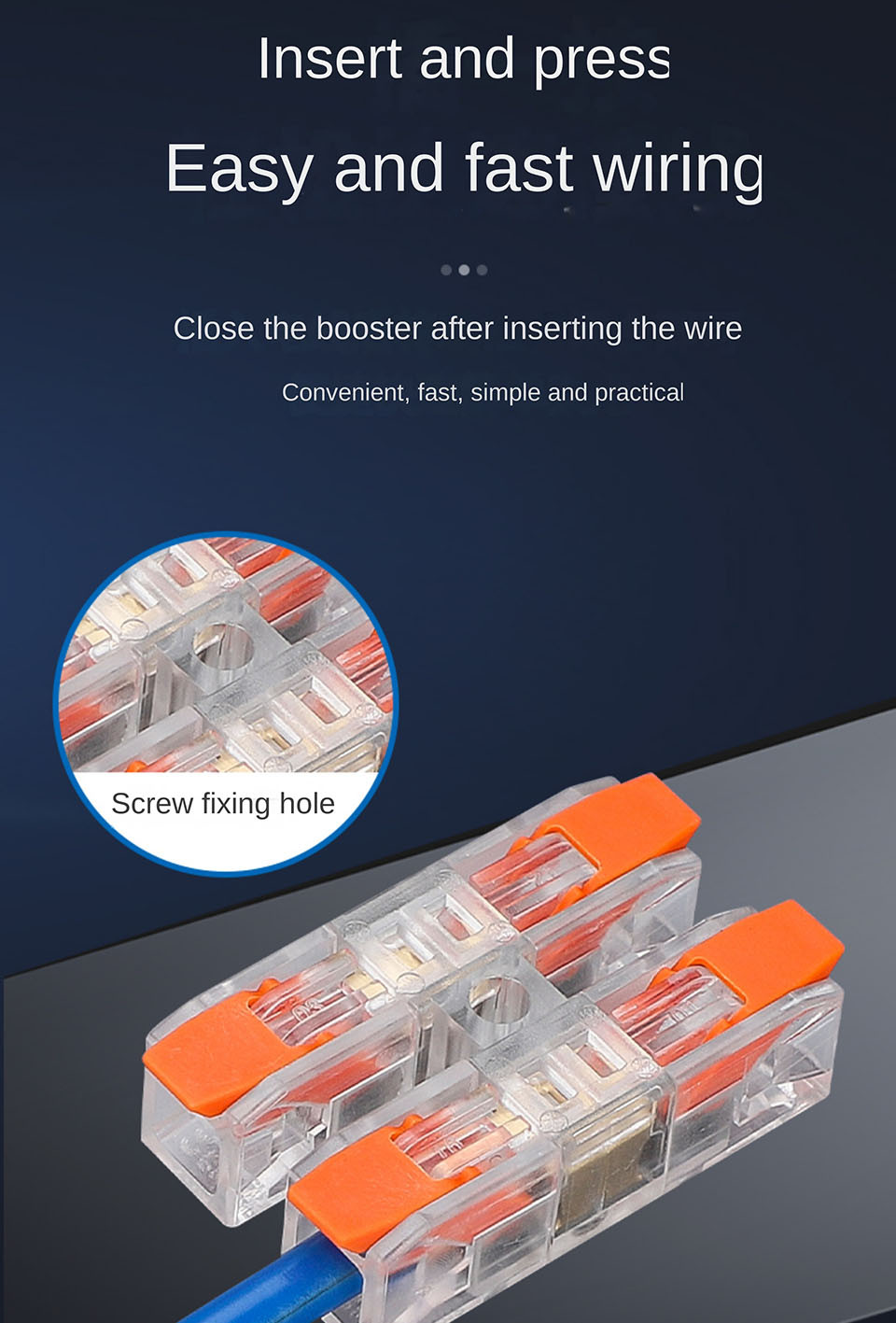 wiring terminal Quick Press type Electrical Docking 2-12 Pin Screw ...