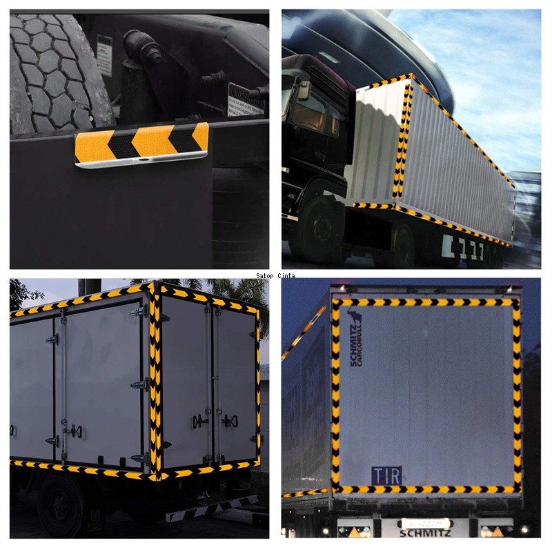 5cm/10cm/20cm*3M Arrow Reflective Hazard Safety Tapes Yellow-Black ...