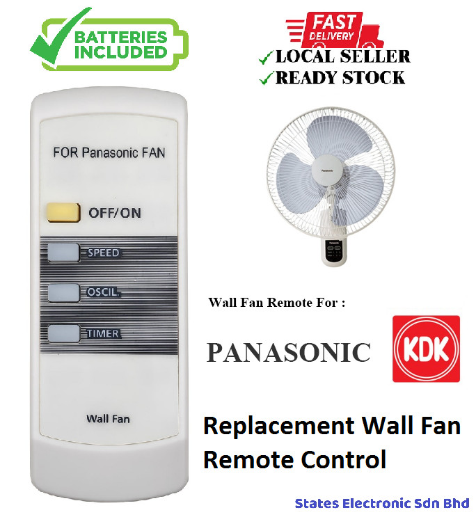 Panasonic KDK Replacement Wall Fan Remote Control For model F-MU44R KDK ...