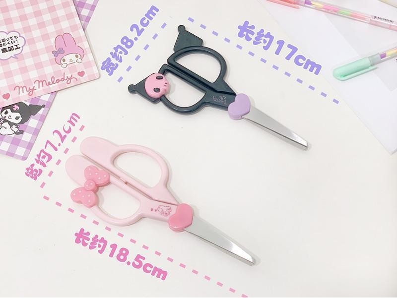 Kawaii Sanrio Scissors Hello Kitty My Melody Kuromi Cartoon Portable ...