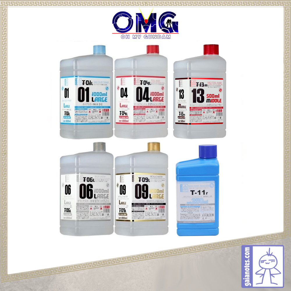 Gaianotes Thinner Series T-01 - T-13 Standard Thinner Tool Wash Paint ...