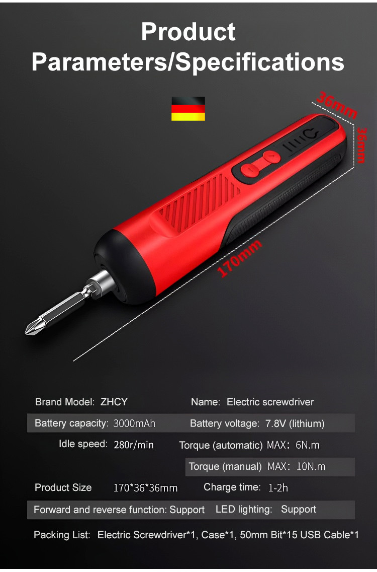 【Ship in 24H】[Strong Automatic Clutch Force]Multi-Function Cordless ...