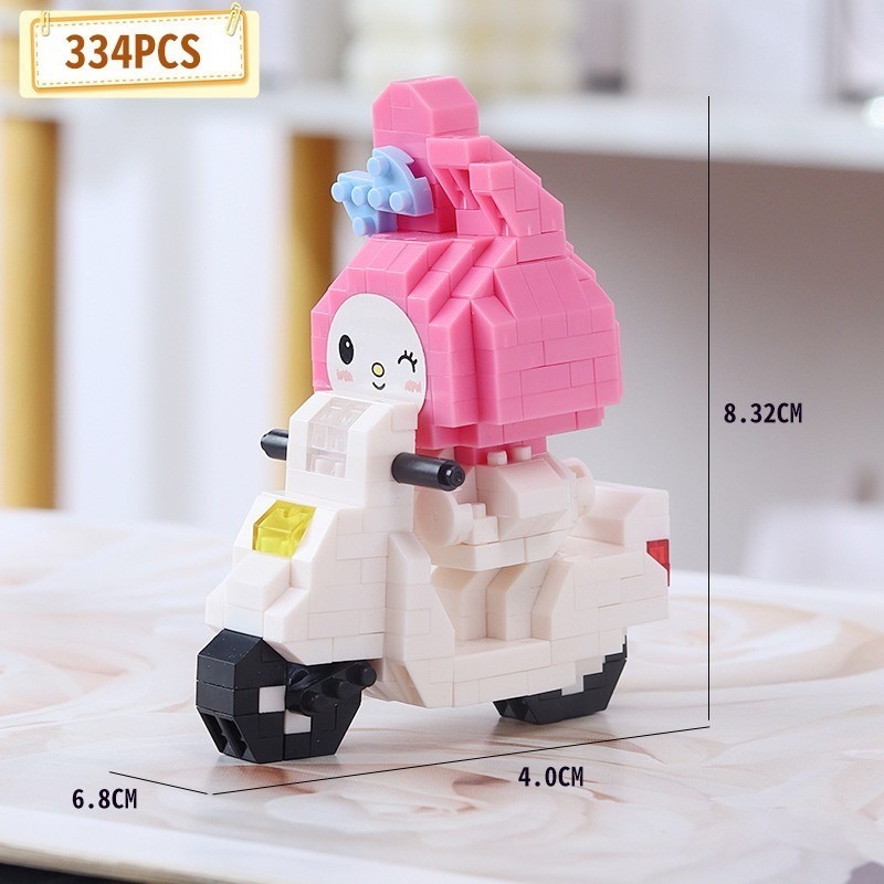 Sanrio Building Block Kuromi Cycling DIY Mini Building Block ...