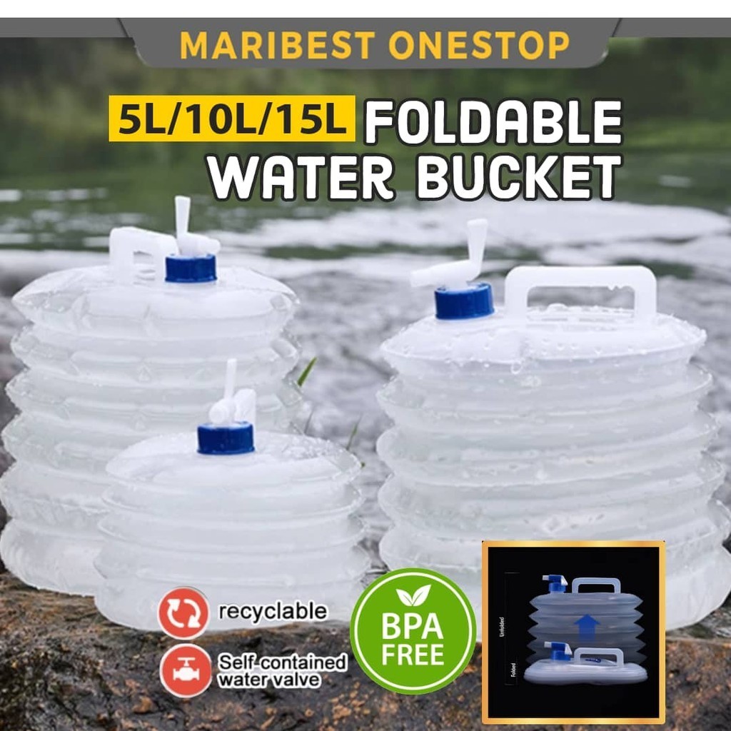 5L 10L 15L Collapsible Foldable Outdoor Water Container Foldable Water ...