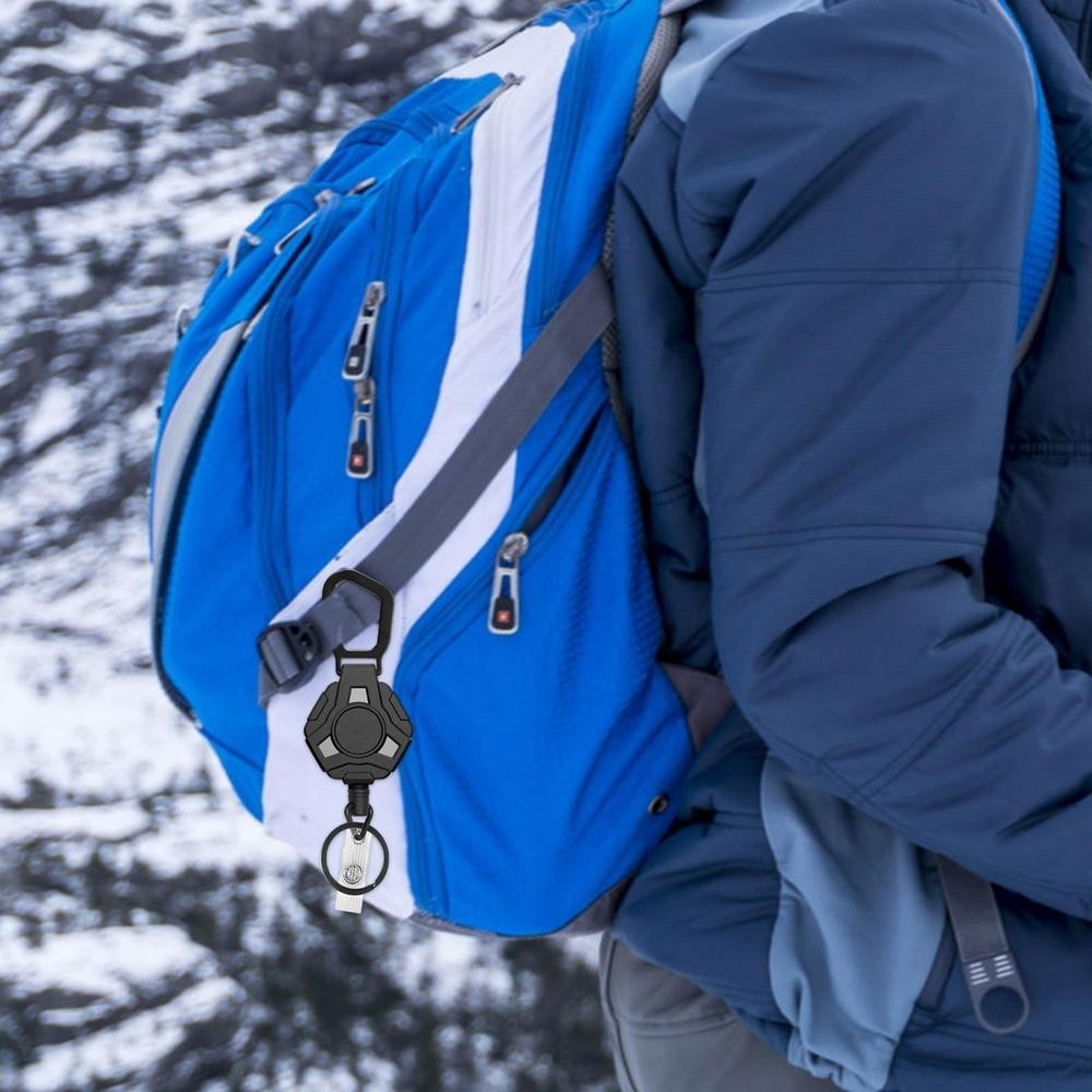 LUC Outdoor anti-lost key retractable lanyard retractable ID card ...