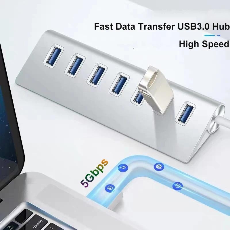 7-IN-1 USB 3.0 HUB 5Gbps High Speed USB Docking Station Extender OTG ...