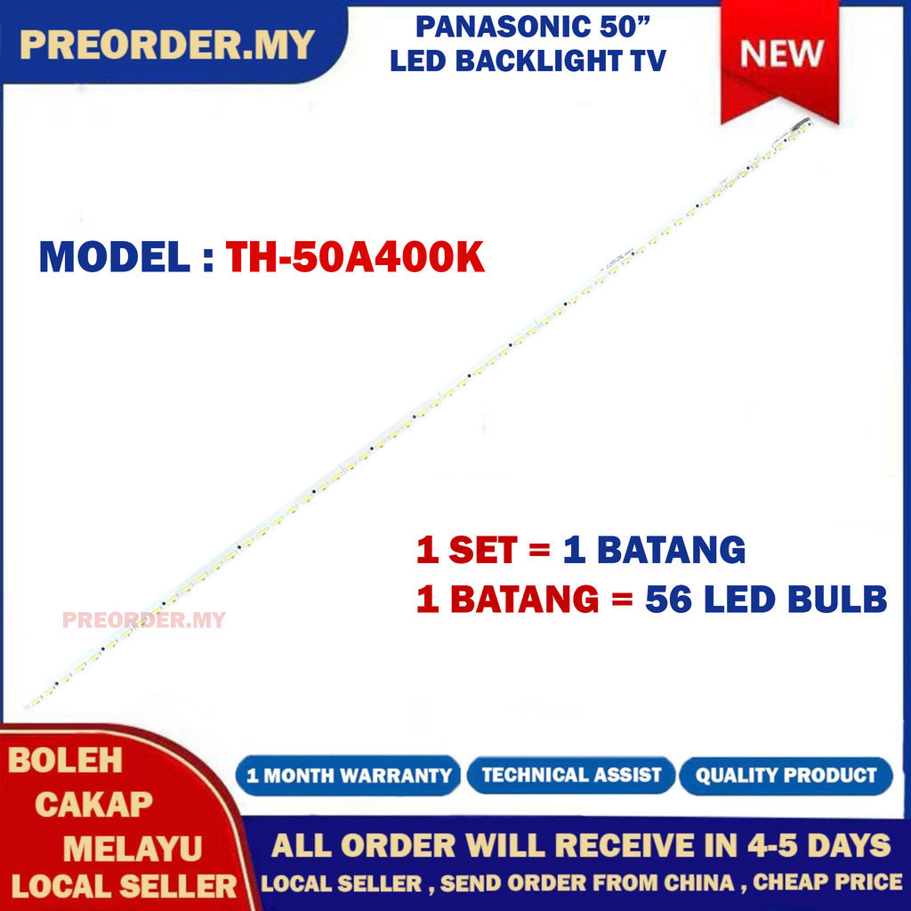 TH-50A400K PANASONIC 50" LED TV BACKLIGHT (LAMPU TV) PANASONIC 50 INCH ...