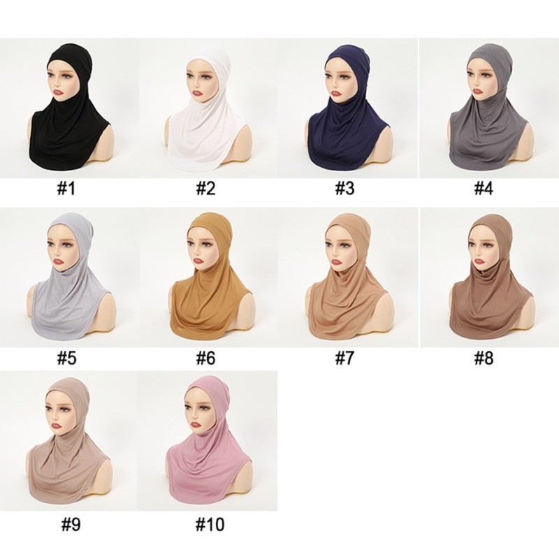 Hijab Cap with Neck Inner Leher Dada-Turtleneck // Hijab Inner Tudung ...