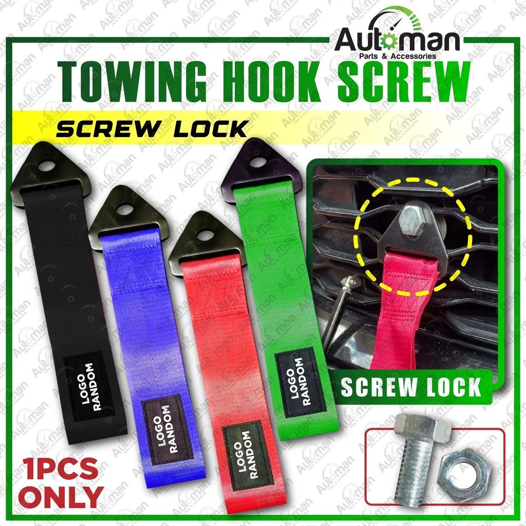 Universal Car Towing Strap Belt Decal Strip sticker Double Tape Bumper ...