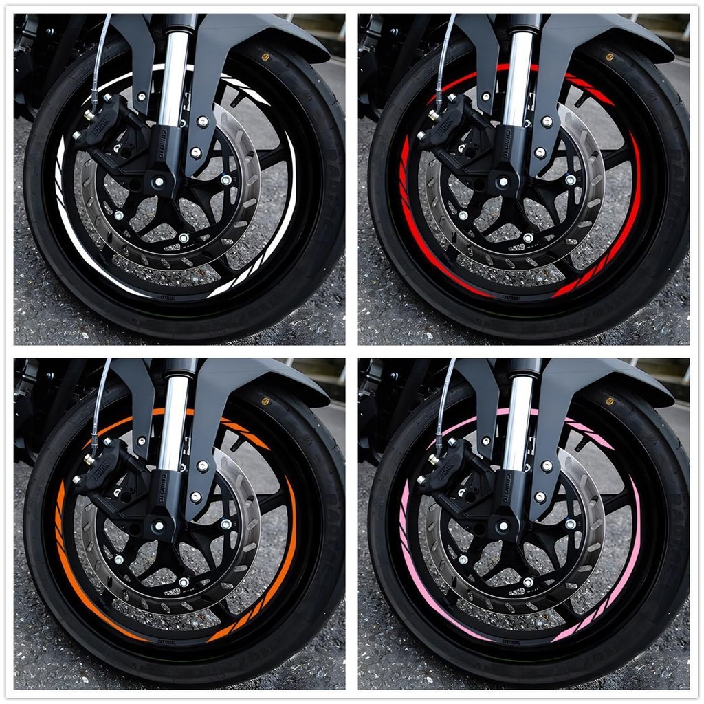 17 inch Reflective Motorcycle Rim Stickers Wheel Decals 17'' Rim ...