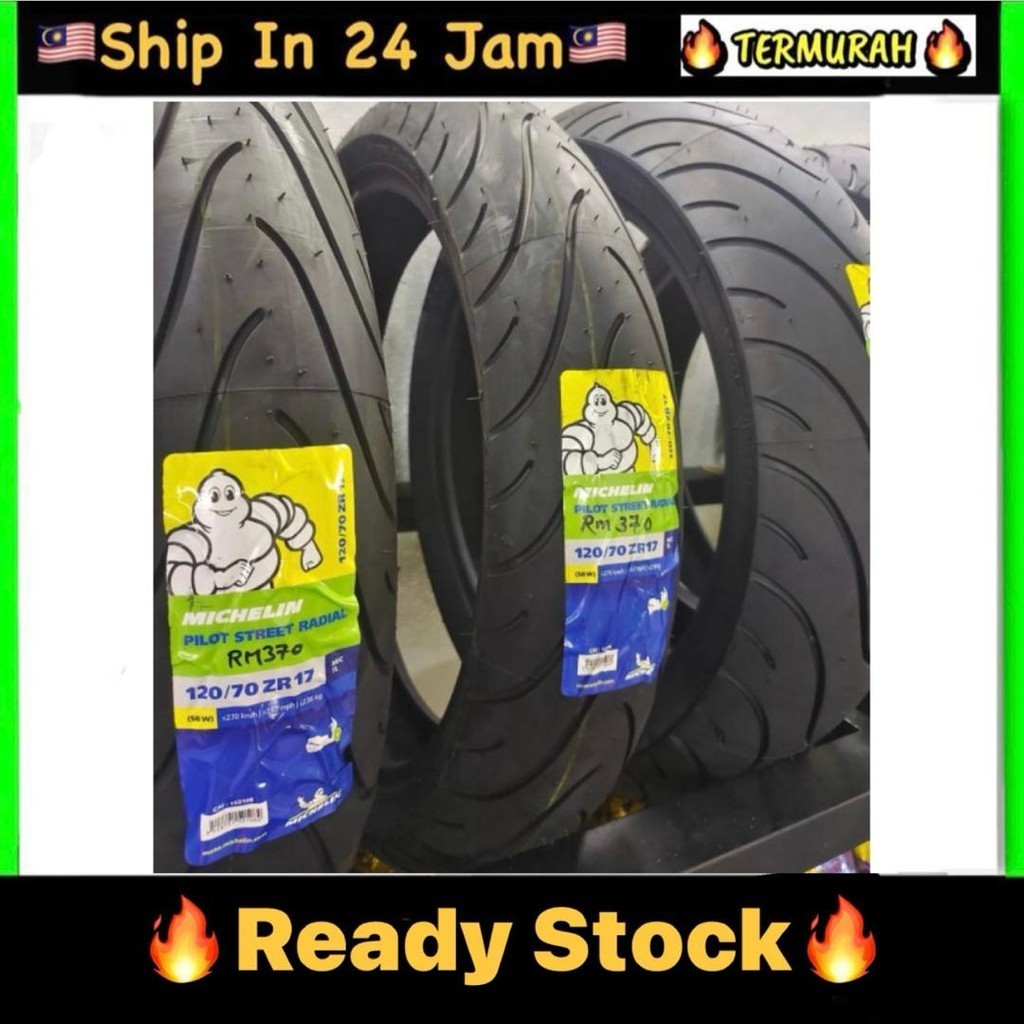 MICHELIN Pilot Street Radial 120/70ZR 17 Year 2023 58W 120 70 17 zr ...