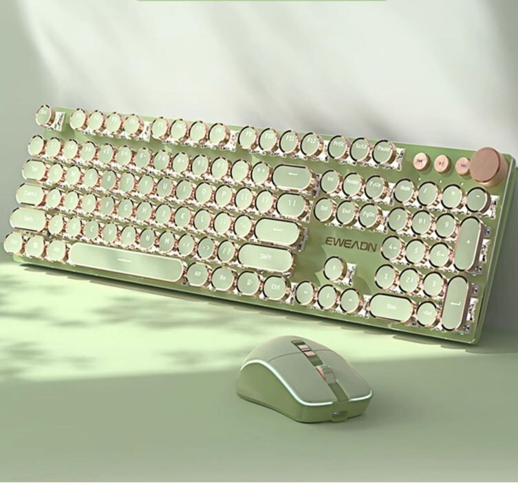 104 Key Circular Keycap Wired Keyboard Punk Mechanical Keyboard ...