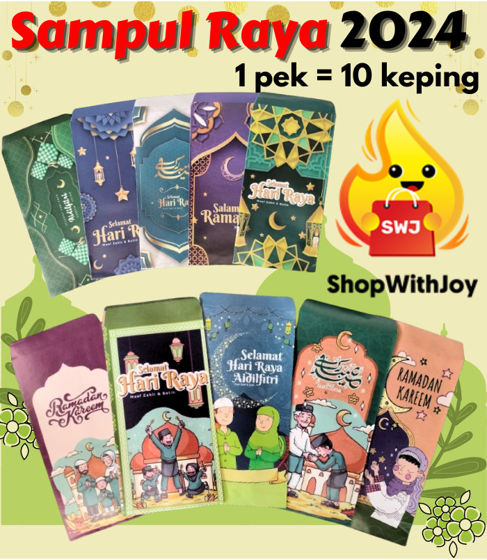 ShopWithJoy【RAYA 2025】Sampul Duit Raya 2025 Green Envelope Money Packet ...