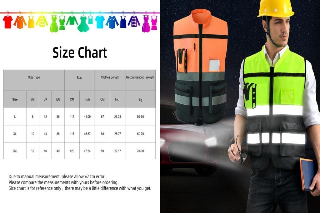 Reflective Vest with Bright Strip Design Reflective Vest with Tool ...