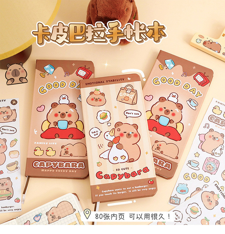 Kapibara Handbook weeks Notebook Cute Capybara Weekly Planner Grid ...