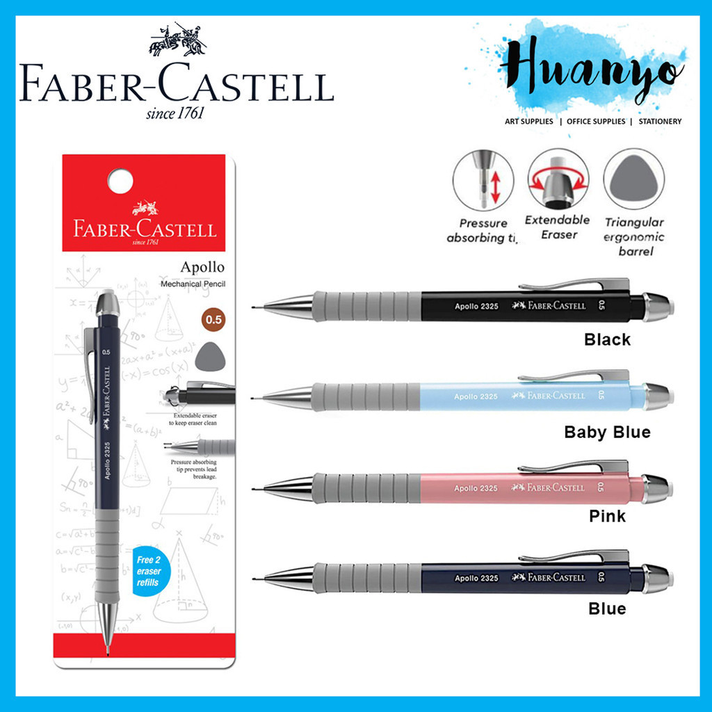 Faber-Castell Apollo Mechanical Pencil 2325 (0.5MM / 0.7MM) | Shopee ...