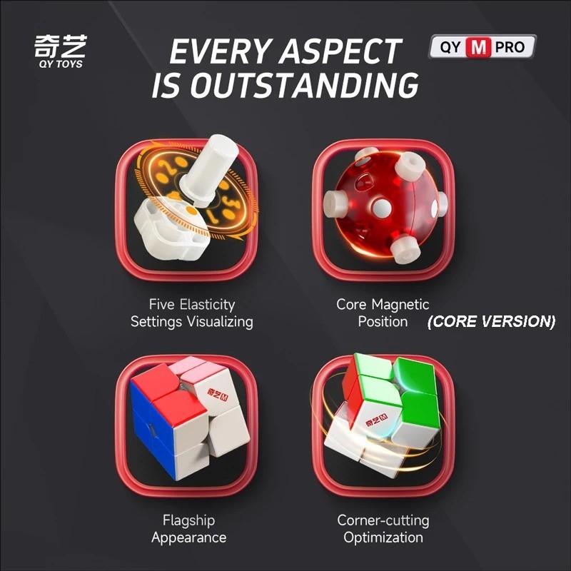Qiyi M Pro 2x2 Ball-Core Magnetic Speed Cube Puzzle Cube for Adults and Kids | Shopee Malaysia