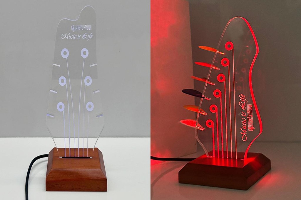 (New) Wooden Pick Display Case Fashionable Pick Stand for Guitar ...