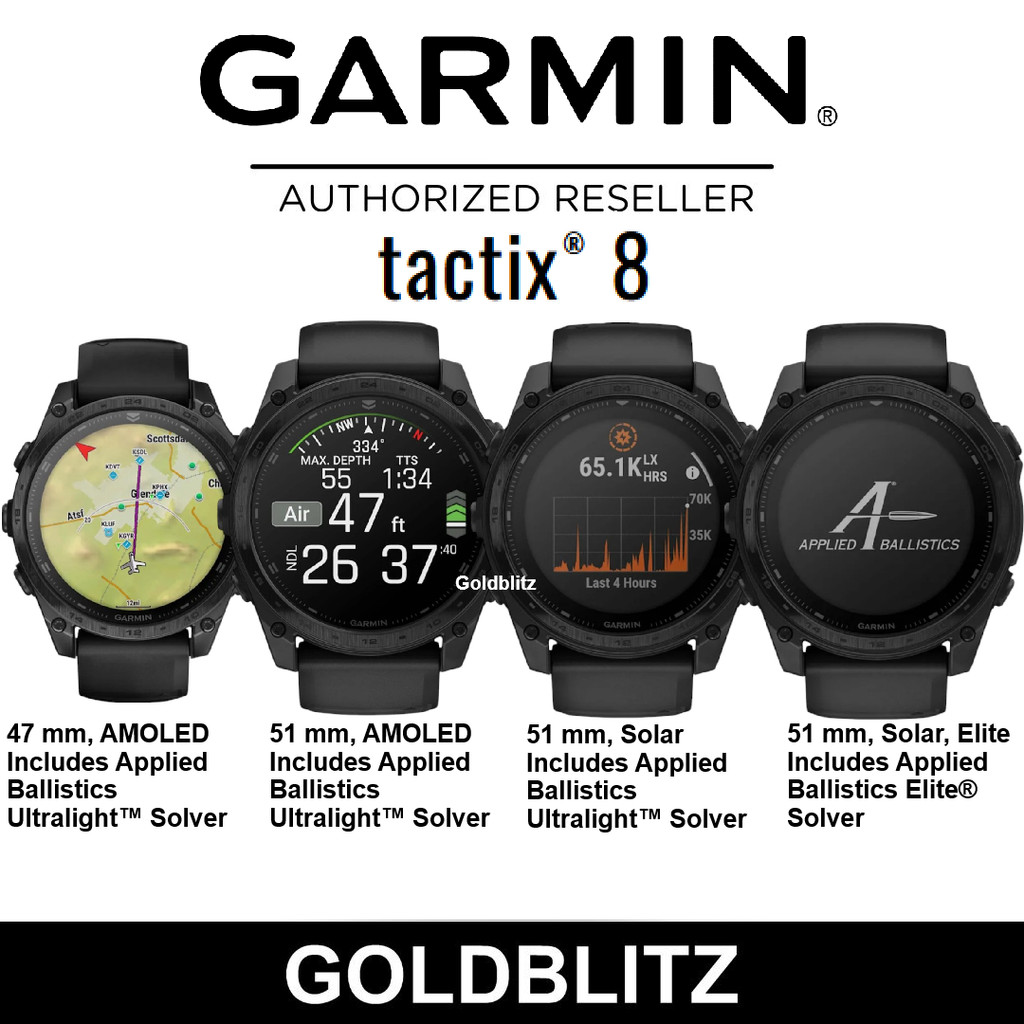 Garmin Tactix 8 Ultimate Tactical Rugged GPS Military Grade Tough ...