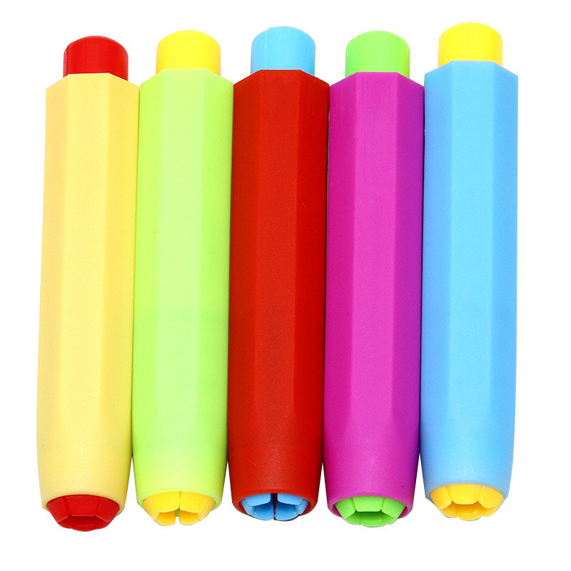 5-color Chalk Clip Plastic Chalk Set Non-Dirty Hand Teaching Special ...
