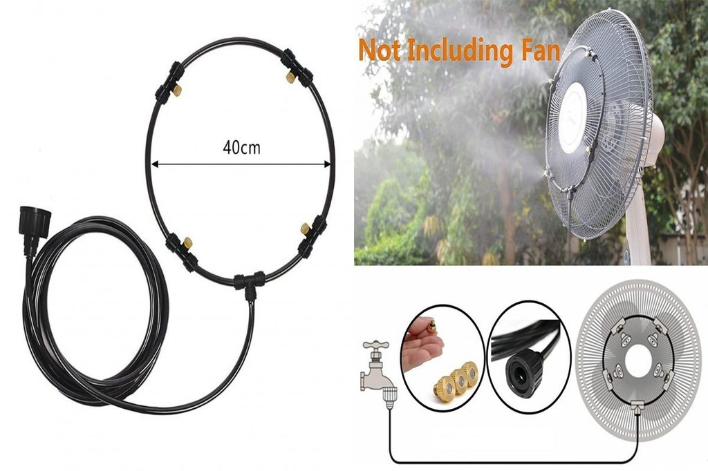 CHEER Humidifying Mist Spray Outdoor Misting Fan Attachment Outdoor ...