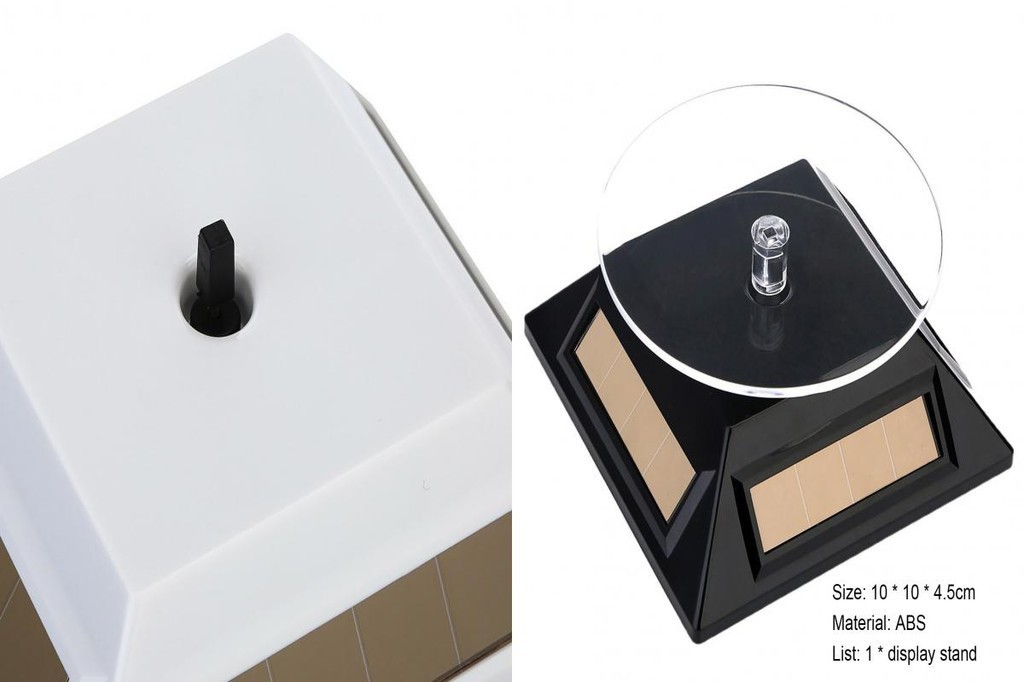 {biling} Solar Display Stand 360 Degrees Rotation Energy-Saving ABS ...