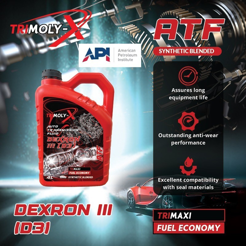 TRIMOLYX ATF DEXRON 3 DEXRON III DIII/D3 4L FULLY SYNTHETIC AUTOMATIC ...