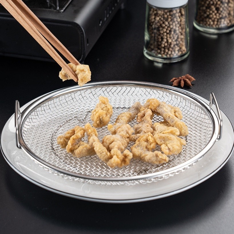 Kitchen Oil Strainer Pan / Stainless Steel Oil Leaking Mesh/ Frying Oil ...
