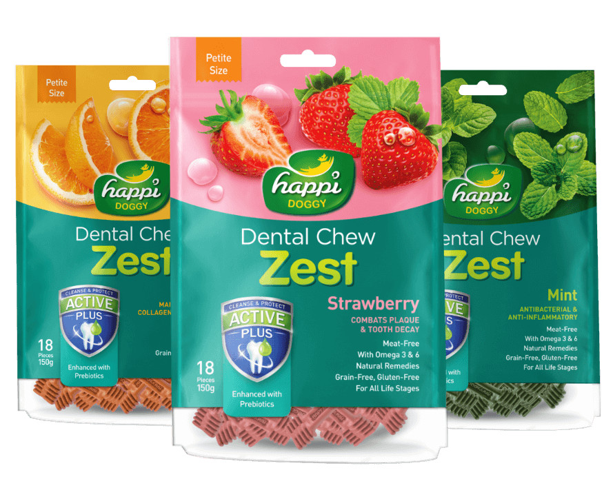 Happi Doggy Dental Chew Zest (18pcs) - 6 Flavors | Shopee Malaysia