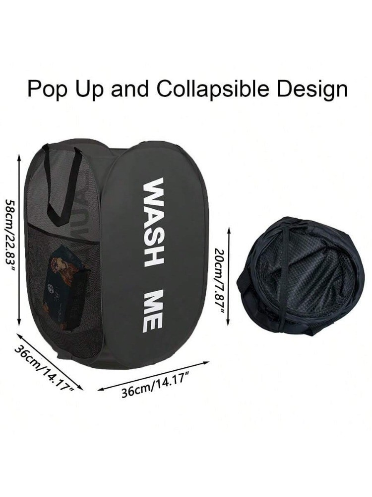 1pcs Mesh Pop Up Laundry Hamper with Wide Opening Breathable ...