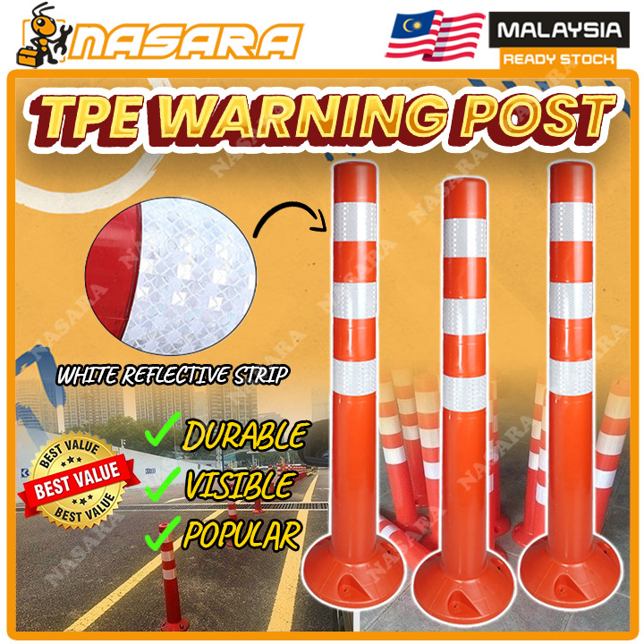 Nasara 750MM / 75CM TPE Safety Post Warning Posts Reflective Traffic ...