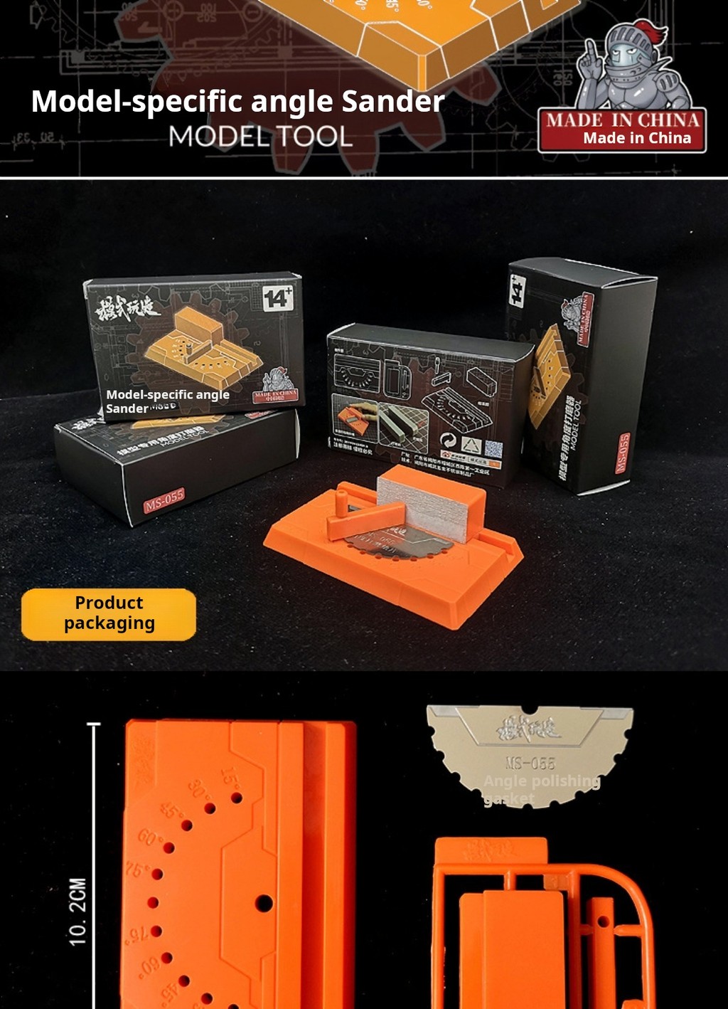 Multi Angle Sanding Slider Sand Paper Polishing Tool for Gundam Gunpla ...