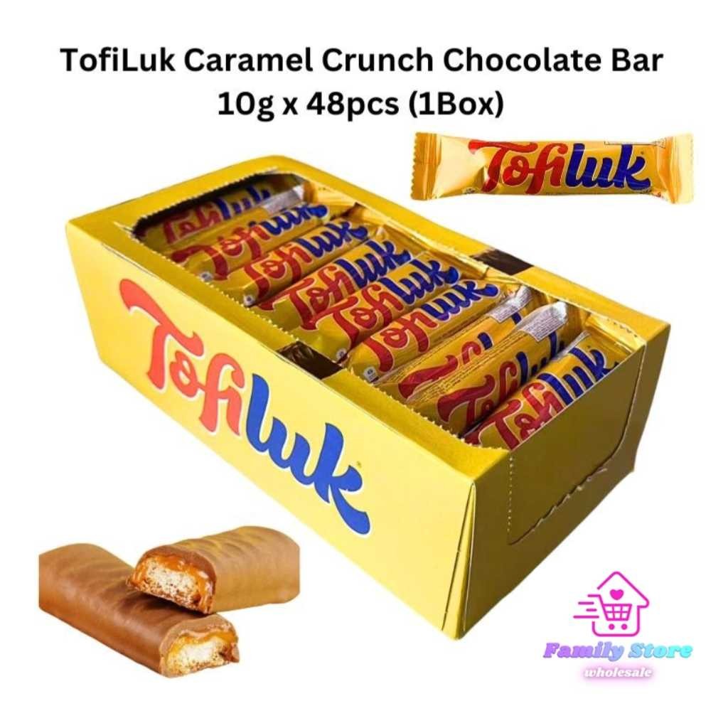 Tofiluk Caramel Crunch Chocolate Bar 10g (48pcs) / 22g (24pcs) /33g (12pcs) Per Box | Shopee ...