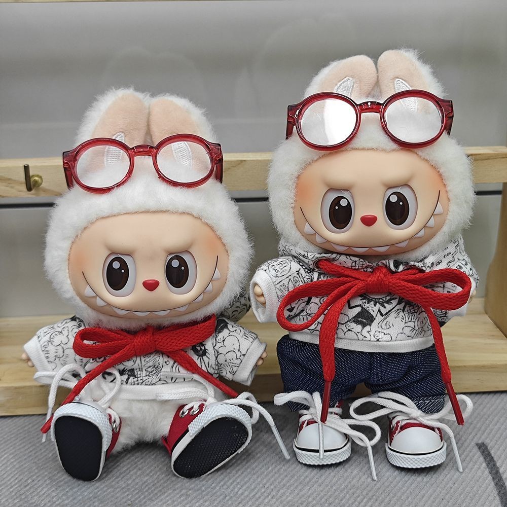 17cm Labubu Clothes v1v2v3 Coca-Cola Baby Clothes Macaron Sitting Party ...