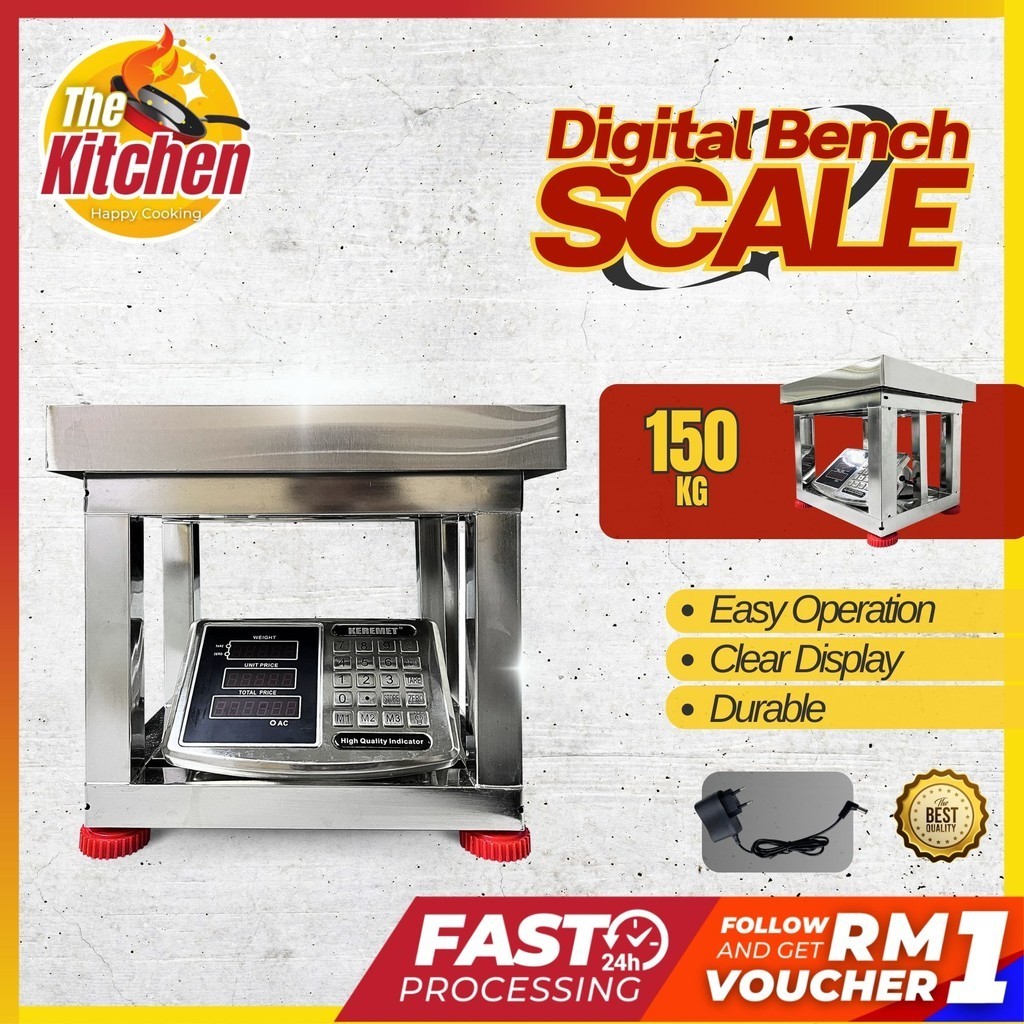 150KG Stainless Steel Platform Bench Table Scale Digital for Market ...