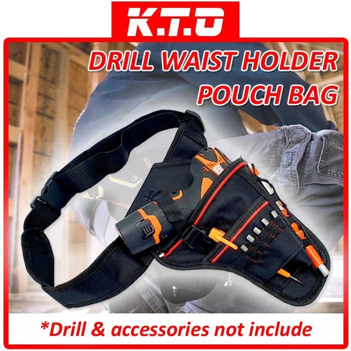 Portable Electrician Tool Cordless Drill Holster Belt Waist Drill ...