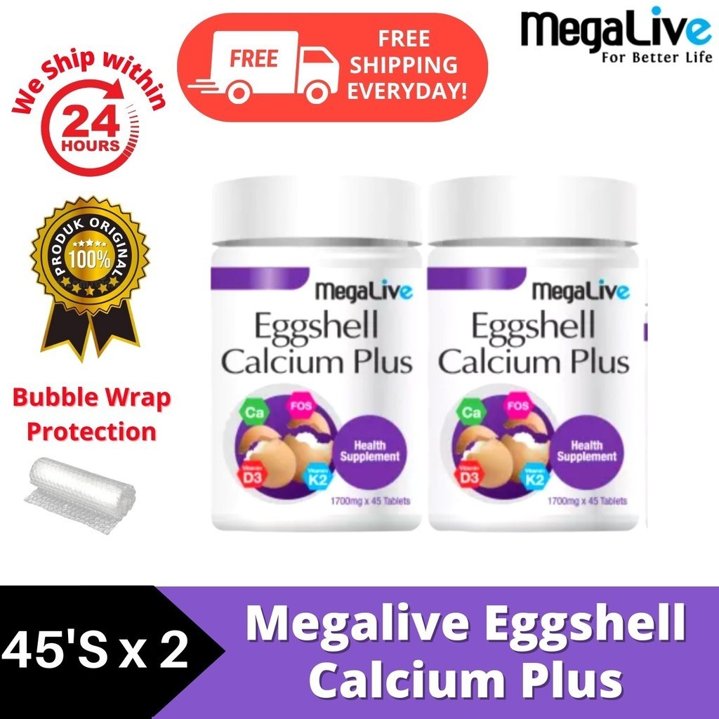 [EXP 08/2026] MegaLive Eggshell Calcium Plus (45's / 2x45s) | Shopee Malaysia