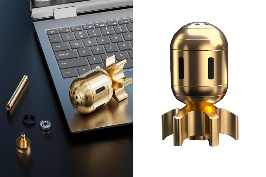 Hand Spinner Durable Fidget Toy Brass Bombs Spinner 360° Rotating ...