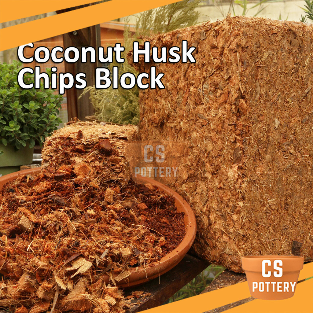 Coconut Husk Chips Block Compressed Cocochips Brick Coconut Substrate ...