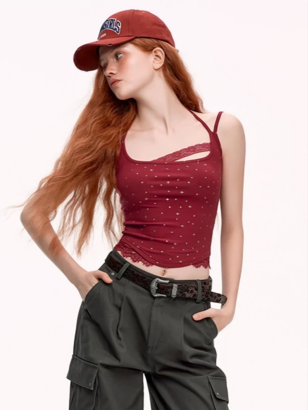 Kayla Camisole With Sponge Decorated With Add Neckline. Polka Dot ...