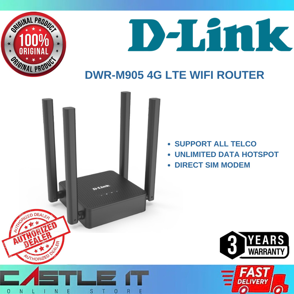 D-Link DWR-M905 4G LTE WiFi Router Support ALL TELCO | Unlimited Data ...