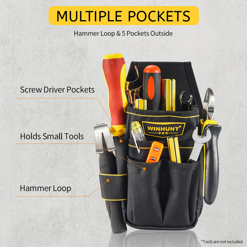 WINHUNT Tool Pouch Tool Belt Pouches with Belt Clip Utility Mini Tool ...
