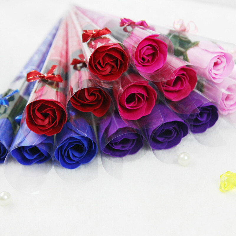 1/10pcs Artificial Flowers Simulation Carnation Rose Soap Flower Soap ...