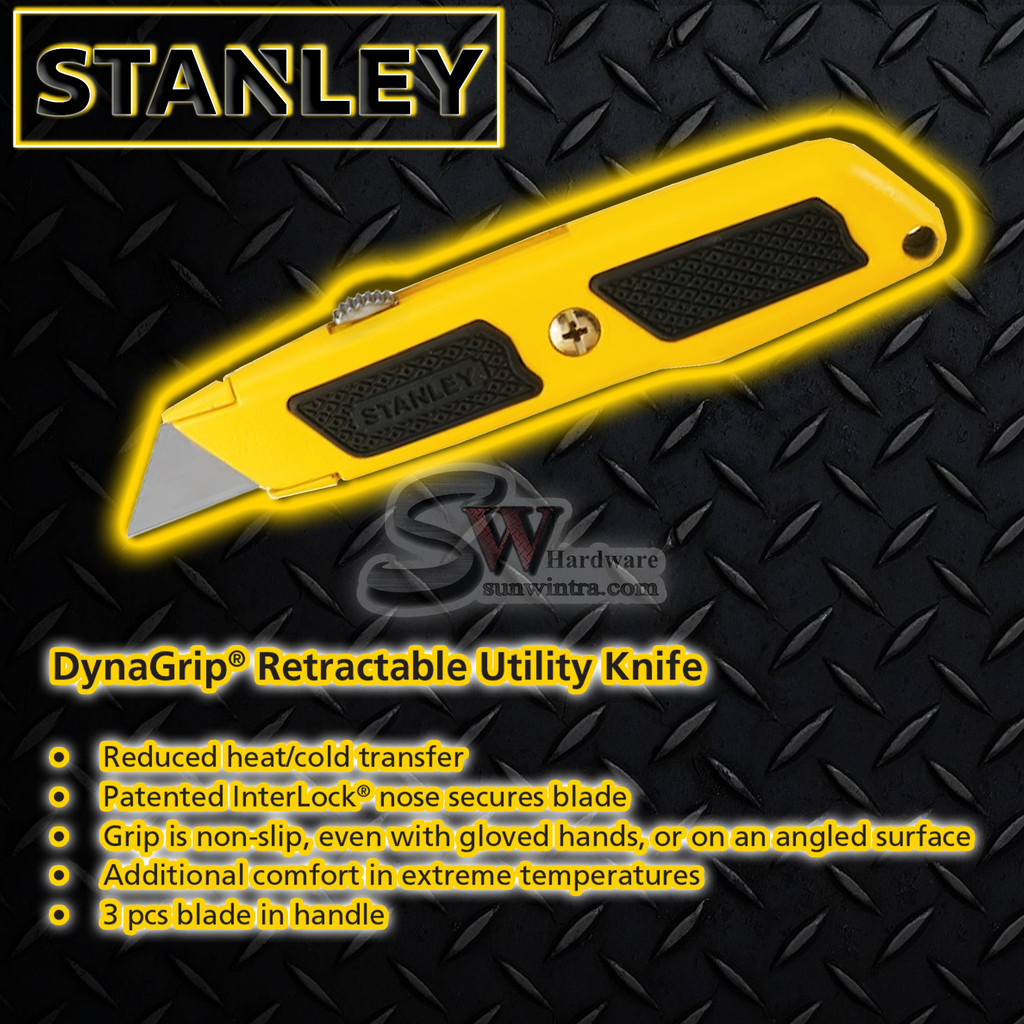 STANLEY DynaGrip Retractable Utility Knife STHT10779-8 COME WITH 3 ...