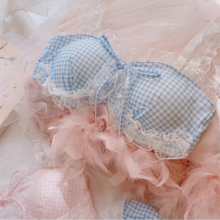 Fashion Lattice Sexy Girl Bra Comfort Soft Padded Women Wireless