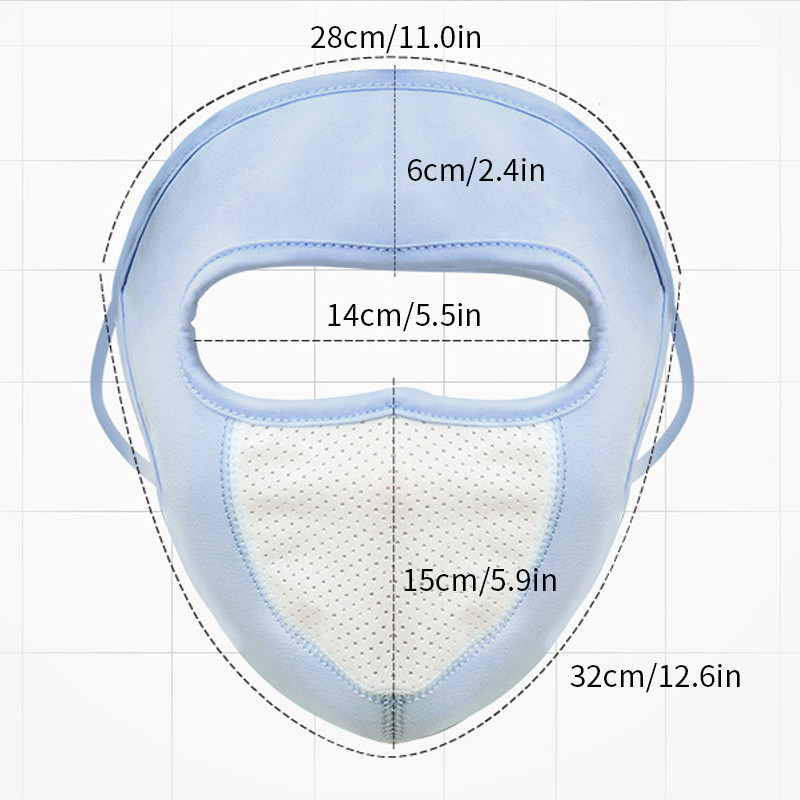 Full Face Women Sunscreen Masks Girls Ice Silk Face Cover Outdoor UV ...